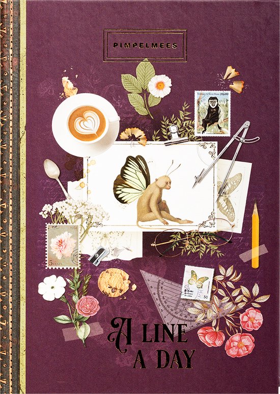 Pimpelmees one line a day Wonderland Wingmonkey Plum | bol