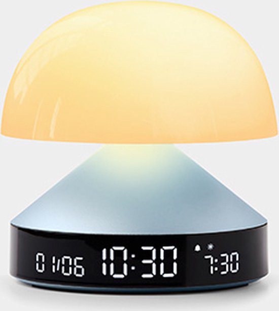 Lexon Design MINA Sunrise Wake Up Light Wekker - Licht Blauw | bol