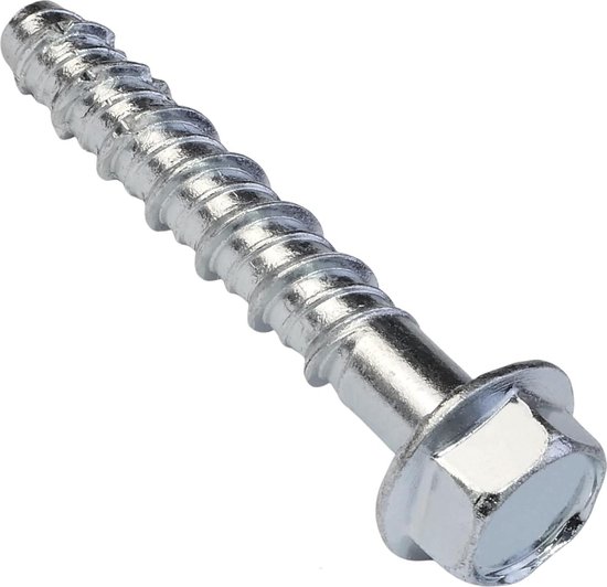 Set van 10 betonschroeven met zeskantkop met aanzet-kraag Ø10x60 mm ...