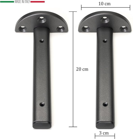 Wandplankdragers - Robuust staal - Inclusief schroeven en pluggen - 2 ...
