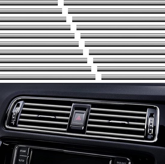 Auto Luchtuitlaat Decoratie Strepen - 20 Stuks - Zilver | bol