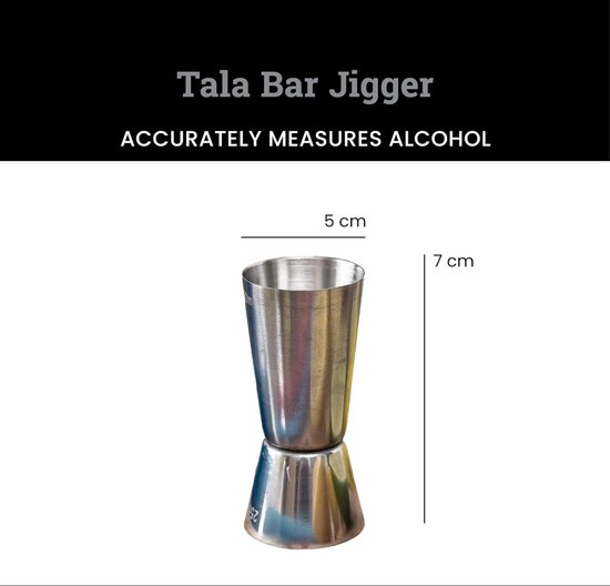 Barmaatje Stainless Steel Cocktail Cup - Double Measuring Cup for Spirits - Single and... | bol