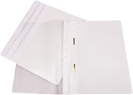 25 x Snelhechtmap ProOffice - Bestekmapjes - A4 - PP - wit | bol