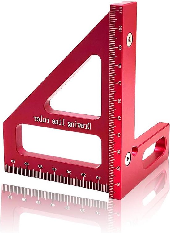 Vierkante gradenboog 3D-meetliniaal voor houtbewerking - 45/90 graden ...