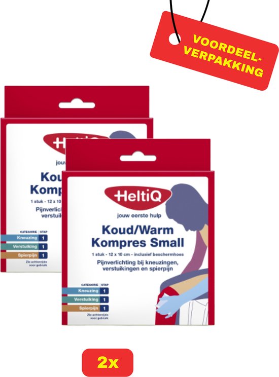 2 x HeltiQ Koud/Warm Kompres Small - Voordeelverpakking | bol