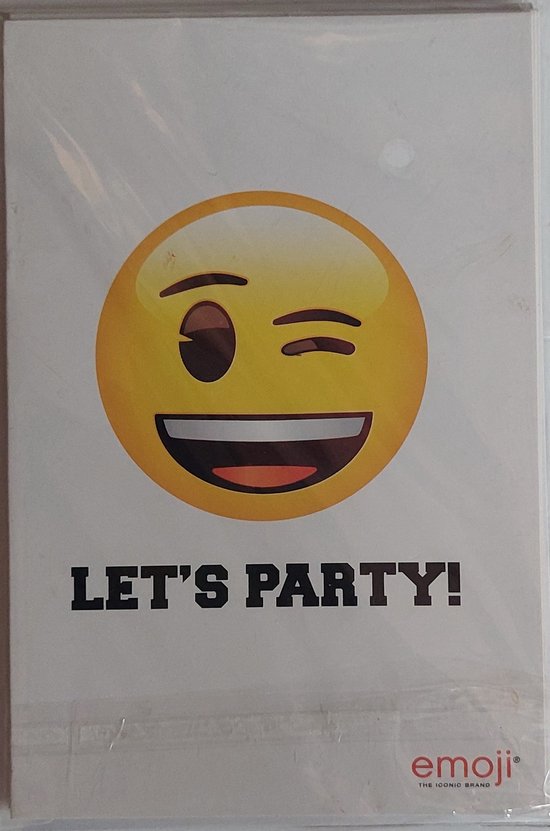 Emoticons Lets Party uitnodigingskaarten 6x | bol