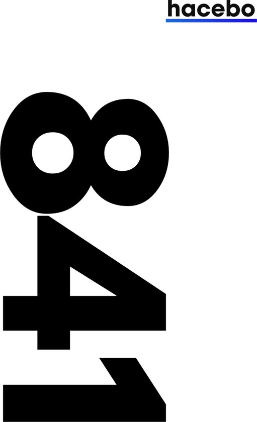 Cijfer Sticker - Zwart - 9CM - Container sticker - 1 Stuks - 841 | bol