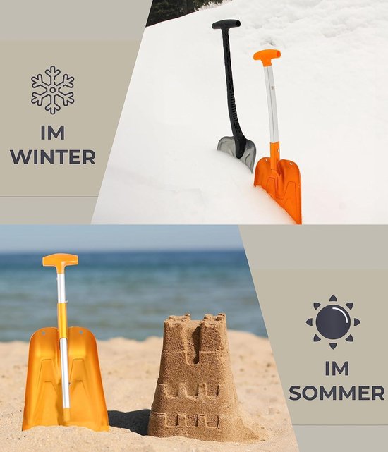 Sneeuwschep voor camping en tuin - opvouwbare spade - schep voor de ...