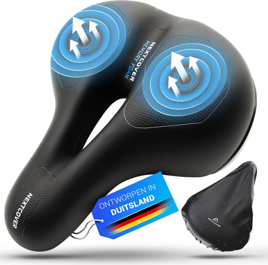 NEXTCOVER® NIEUW fietszadel heren en fietszadel dames met [Airflow ...