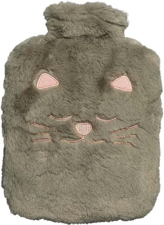 Kruik Warmwaterkruik knuffel Grijze kat - Parijs. | bol