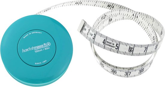 Meetlint 150 cm | Flexibel Polyvezelweefsel | Turquoise | bol