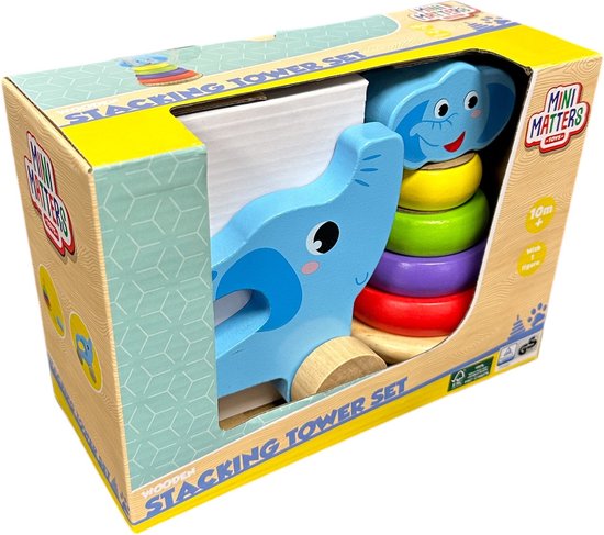 Mini Matters Stapeltoren – Stimuleert Motoriek en Hand-Oog Coördinatie ...