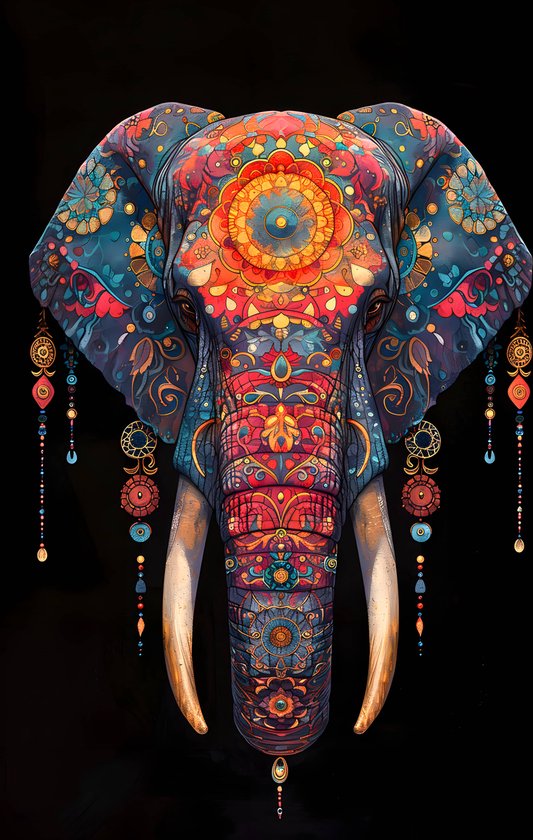 Olifant Poster | Mandala Poster | Stijlvolle Poster | Dieren Poster ...