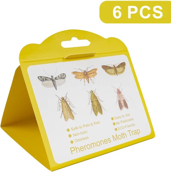 Feromoon Mottenval - 6-Pack - Voedselmotten en Kledingmotten ...
