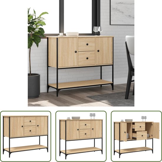 The Living Store Dressoir Vintage s - Dressoirkast - 100 x 36 x 85 cm ...