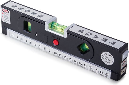 Waterpas - laserwaterpas - Laserniveau - rolmaat - 250 cm | bol