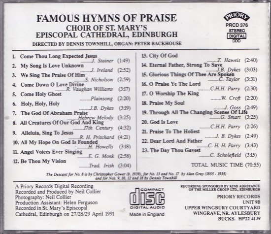 Famous Hymns of Praise - Choir of St. Mary's Episcopal Cathedral ...