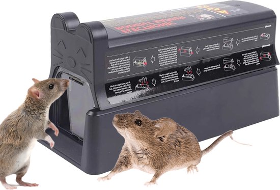 Muizenvallen voor Binnen - Elektrische Muizenval - Muizenval - Zwart | bol