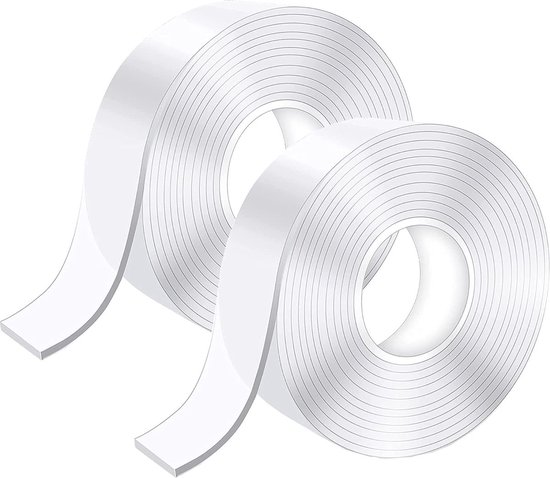 Dubbelzijdige Tape - Extra Sterk - Transparant - Wasbaar - Dun - Spoorloos... | bol