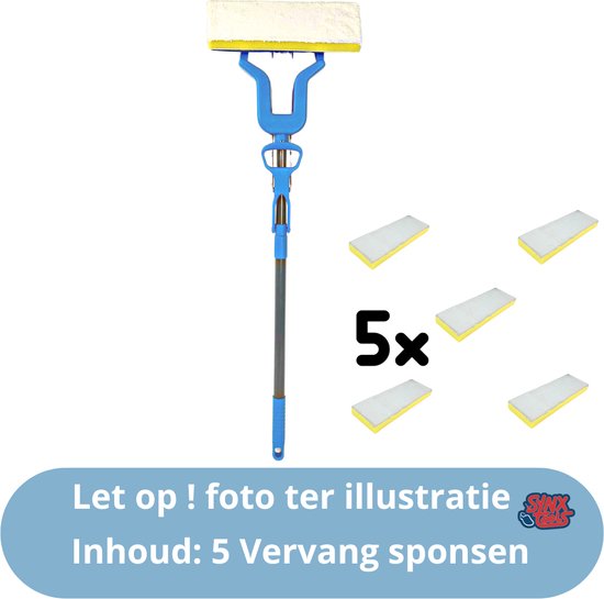 Synx Tools Spons set van 5 voor vloermopset- vloermop met steel ...