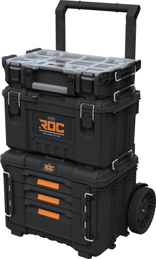 Keter Pro Gear XL Gereedschapswagen met 3 koffers - 3 lades - 65x47 ...