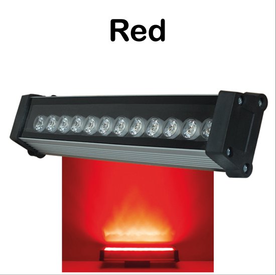 SMD TEK LED Wallwasher Wandlamp - 27 cm - 14W - Red - 12 High Power ...