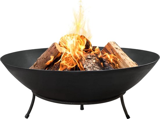 Fire Bowl Marbela - 50x50x24 cm - Steel - 3 Feet - BBQ Camping Garden ...