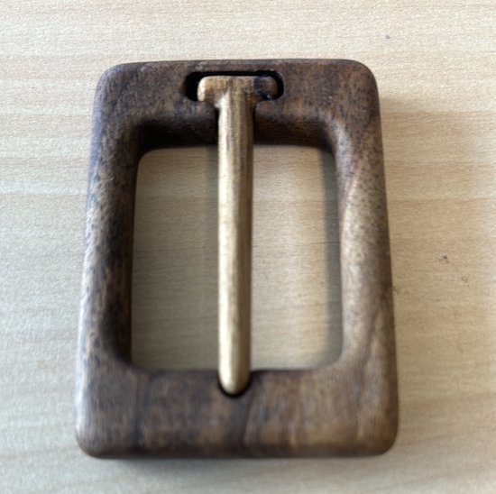 Houten gesp voor riem 3 cm wijd Brave Kleur Walnoot | bol