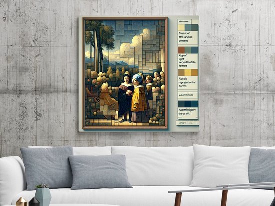 Abstract vermeer schilderij | Geabstraheerd meesterwerk: een moderne ...