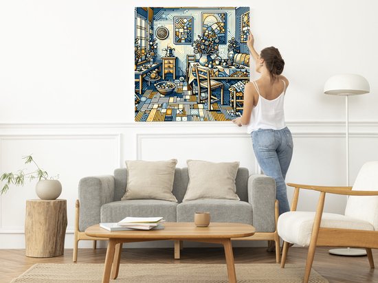 Abstract vermeer schilderij | Verfijnde verbeelding: een modernistische ...