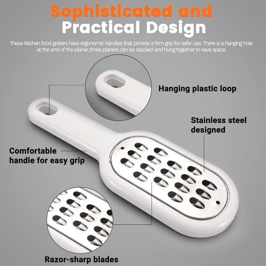 Hand Held Cheese Grater Stainless Steel - Small Stackable Storage ...
