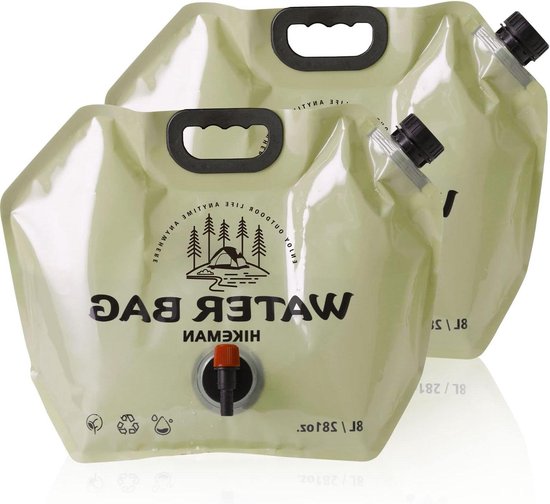Opvouwbare Water Opslag Carrier met Spons - 8L Drinkwater Container ...