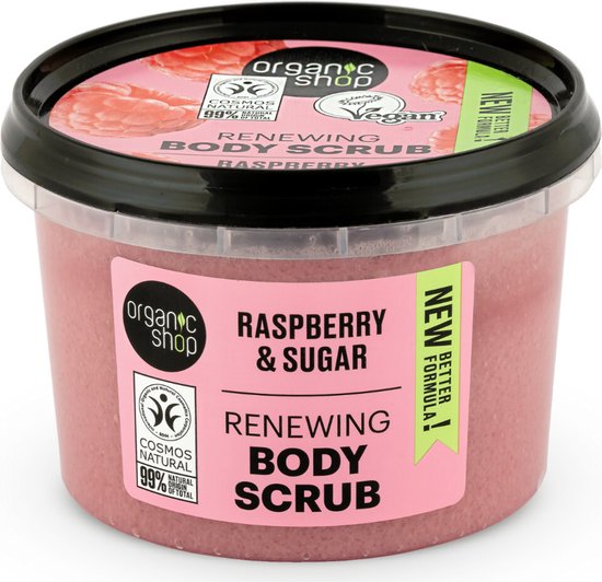 3x Organic Shop Body Scrub Raspberry Cream 250 ml | bol