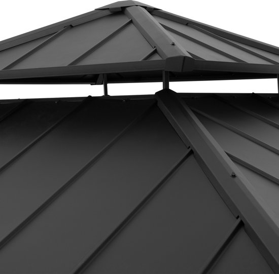 Gazebo luxe tuinpaviljoen in cedarwood met hip-roof hard-top dak 330 x ...