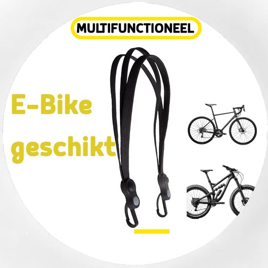 Snelbinder spinbinder Fiets: met 3 Elastieken - Zwarte Spinbinders voor ...