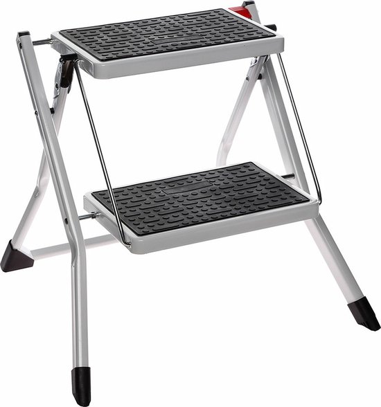 5Five Huishoudtrapje - inklapbaar - met 2 treden - metaal - 50 cm ...