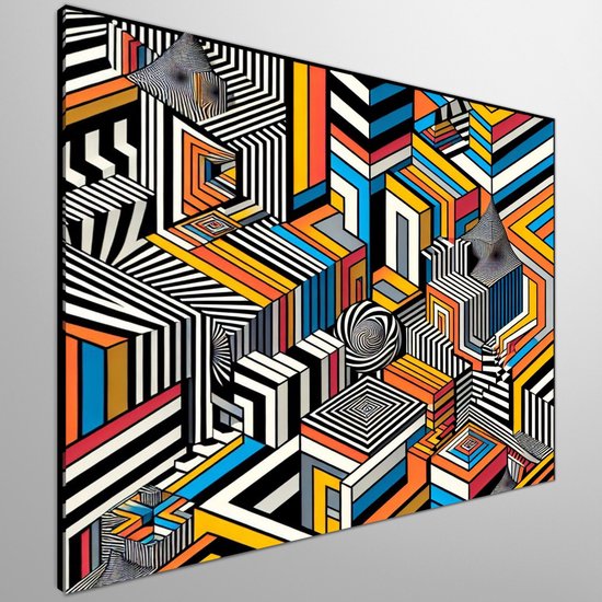 Pop art escher schilderij | Popartige Escheriaanse meesterwerk met ...