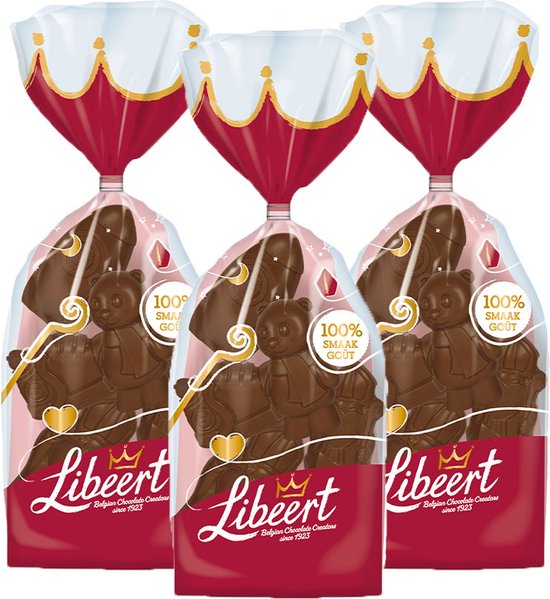 Libeert chocoladefiguren van de Sint - 3 zakken - melkchocolade - 175g ...