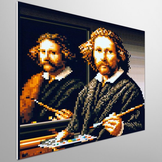 Pixel art rembrandt schilderij | Pixelated masterpiece: Dutch master ...