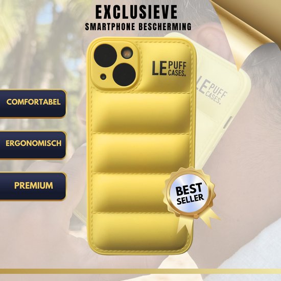 Le Puff Cases – Puffer Case Hoesje in Geel – Phone Case - Hoesje ...