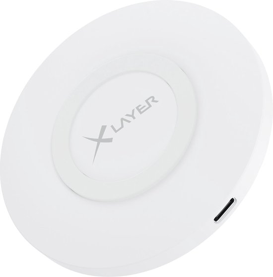 XLayer - Draadloze Oplaadpad - Qi-gecertificeerd - 10W - USB-C - Wit | bol
