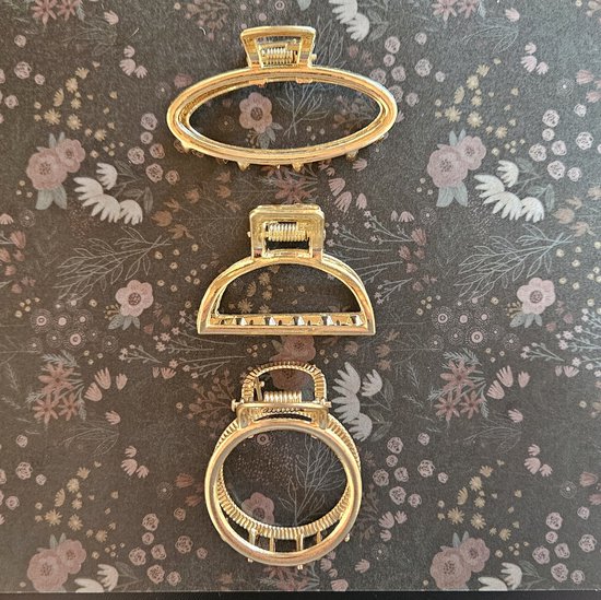 Gouden haarklemmen set 4 - Haarklem - Haarklem goud - kleine haarklem ...