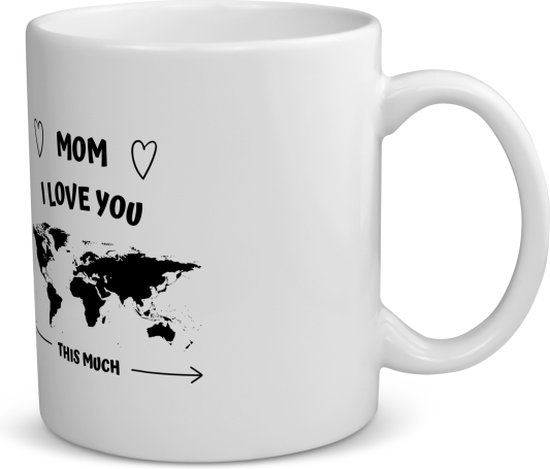Akyol - mom i love you this much koffiemok - theemok - Mama - geweldige moeder -... | bol