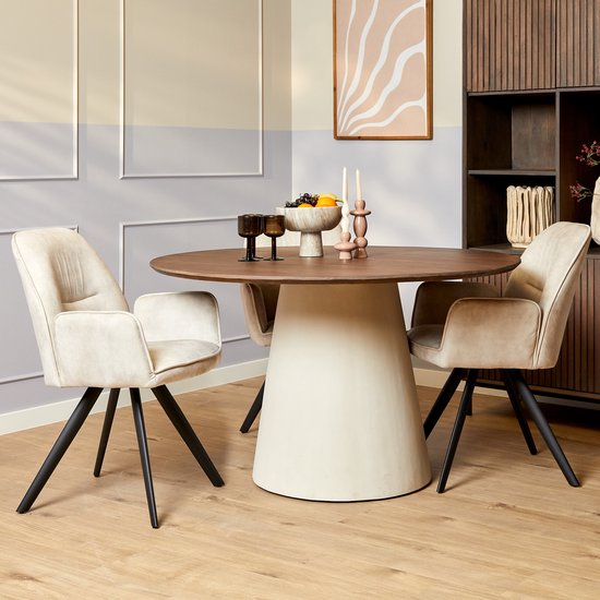 Eettafel Madison Walnut | 130 cm-STF-6761 | bol