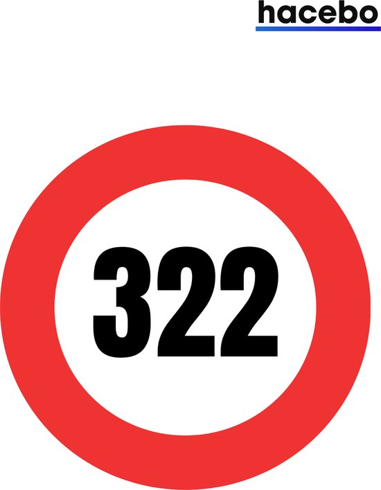 Verkeersbord Sticker - 18CM - Container sticker - Cijfer Stickers - 1 ...