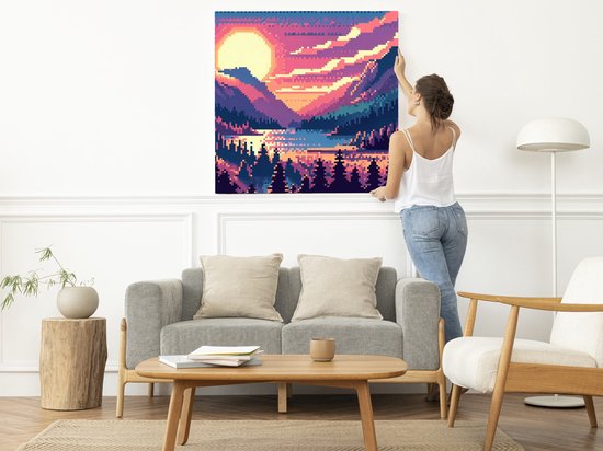 Pixel art landschap schilderij | Pixelated landscape masterpiece: A ...
