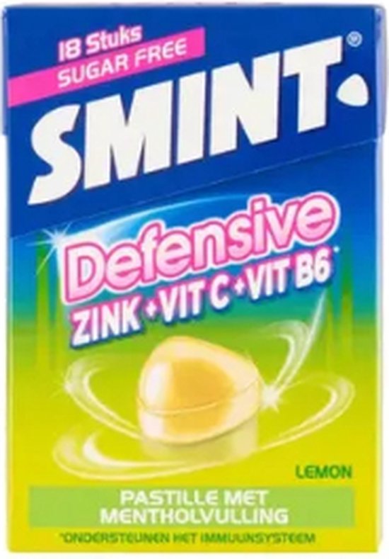 Smint Defensive Lemon Doosje (10x 18 stuks) | bol