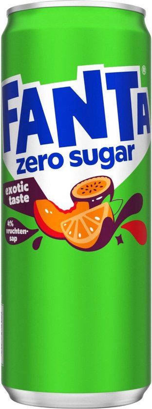 Fanta No Sugar Exotic - frisdrank in blik - 24 blikken a 0,33L | bol