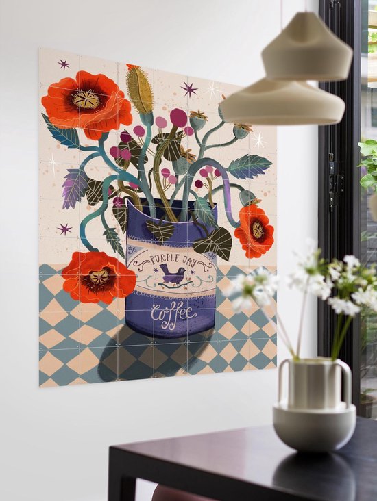 IXXI Poppy Vase, Lena Addink - 100 x 140 cm - Gratis ophangtool - Grote ...