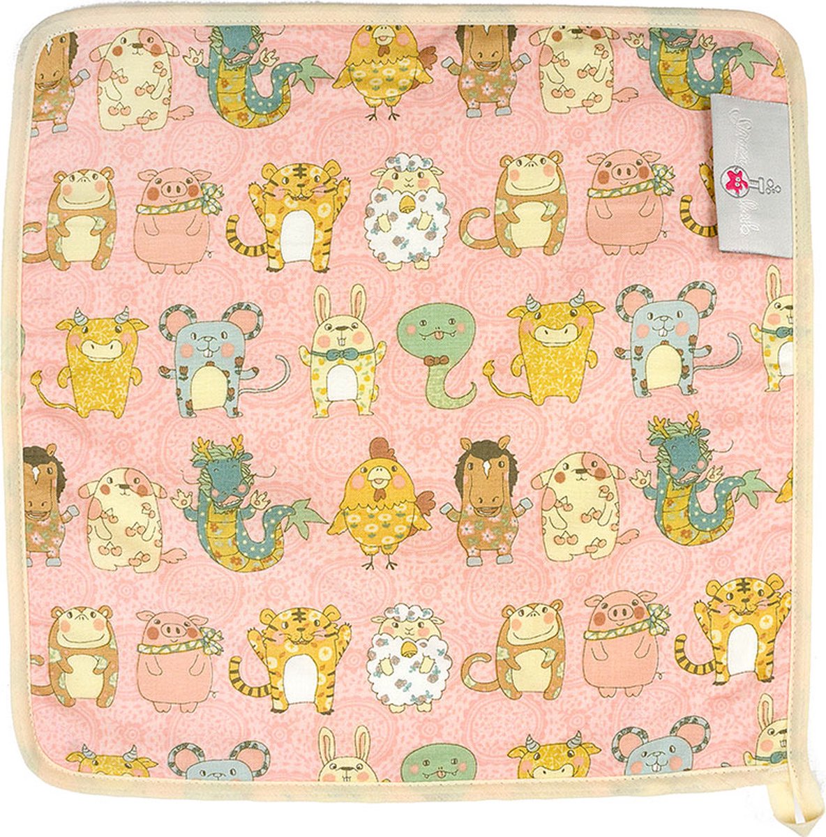 Spuugdoekje - Knuffeldoekje - Animals Pink | bol.com